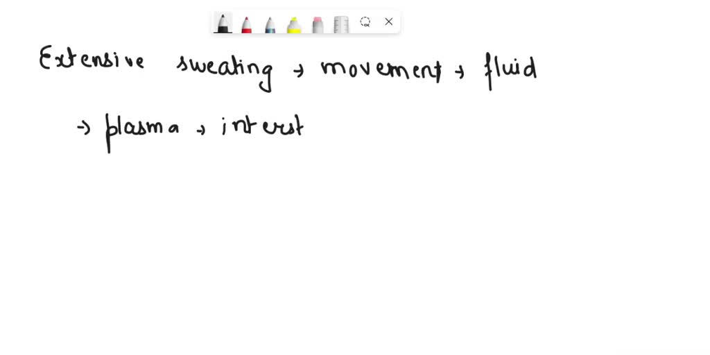 SOLVED: Explain how extensive sweating would affect the normal movement ...