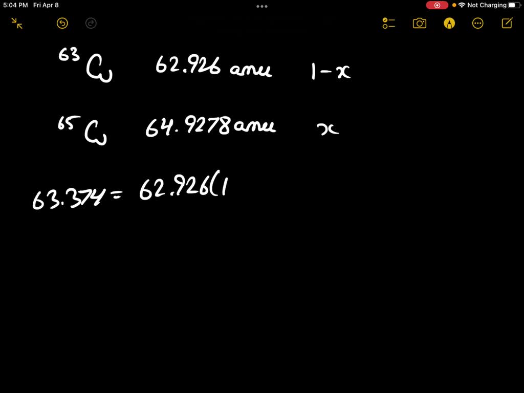 SOLVED: Copper has two naturally occurring stable isotopes, 63cu ...