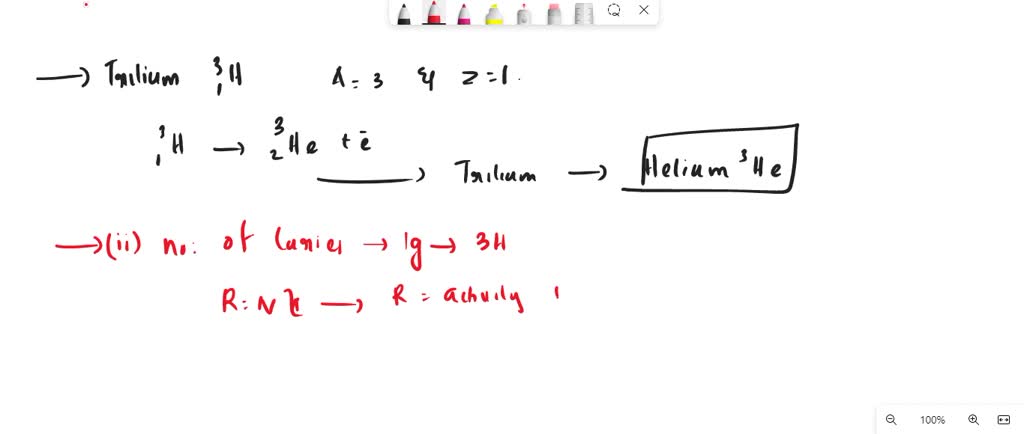 SOLVED: Tritium (3H) decays by negative beta decay with a half-life of ...