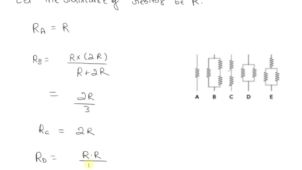 SOLVED: Use the model for electric current rnk the resistor networks shown below order by ...