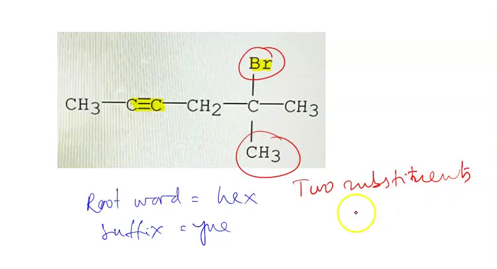 SOLVED: Netx What is the IUPAC name for the following alkyne? Br CH3 C ...