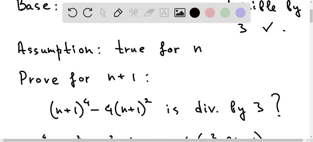 SOLVED: 4. [10 marks] Show that n4 - 4n2 is divisible by 3 for all n 2 ...