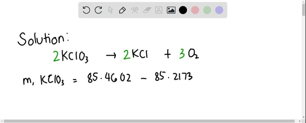 SOLVED: Calculate the mass of oxygen produced for this reaction ...
