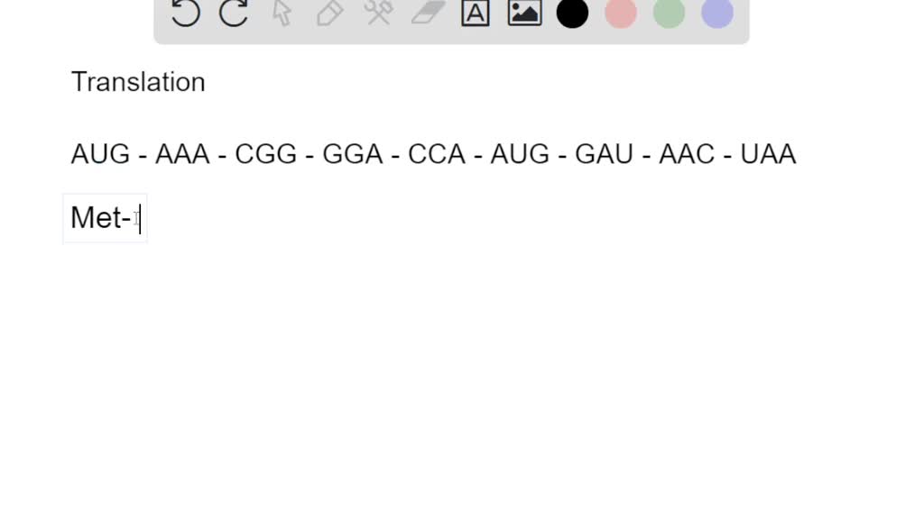 SOLVED: Given the following sequence of mRNA, what would the resulting ... SOLVED: Given the following sequence of mRNA, what would the resulting ...