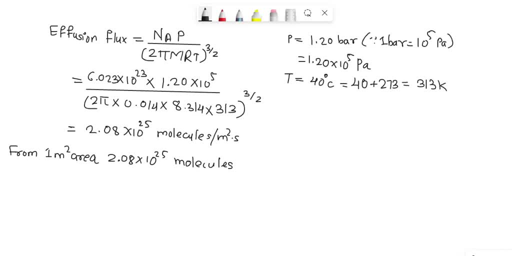 SOLVED: Effusion is the transport of matter through a small aperture ...