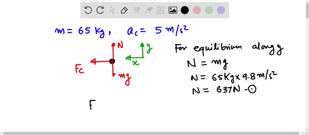 If a 90-kg man undergoes a turning acceleration of 5 m/s^2 during a ...