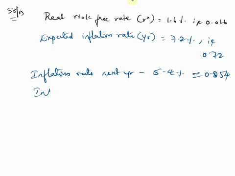The nominal interest rate is computed as real risk free rate...