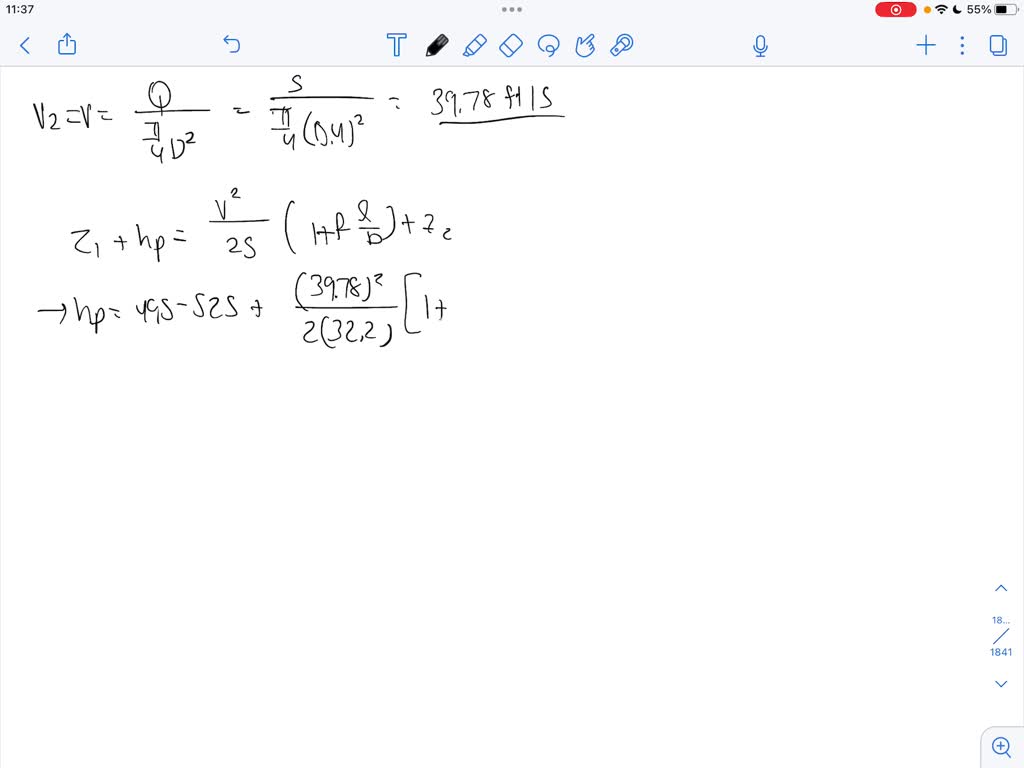 SOLVED: Water flows from a lake as shown in the figure at a rate of 4 ...