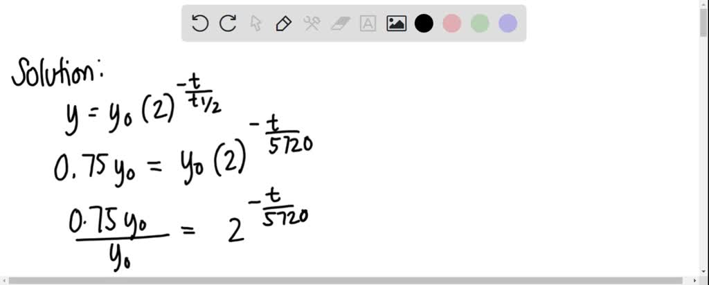 SOLVED: 11. Carbon-14 has a half-life of 5720 years and this is a first ...