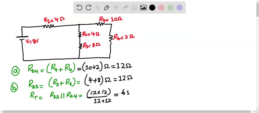 SOLVED: A 4Q resistor is connected t0 four other resistors shown The ...