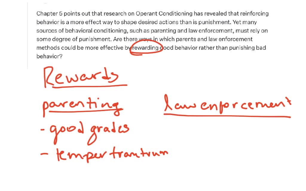 SOLVED: Chapter 5 points out that research on Operant Conditioning has ...