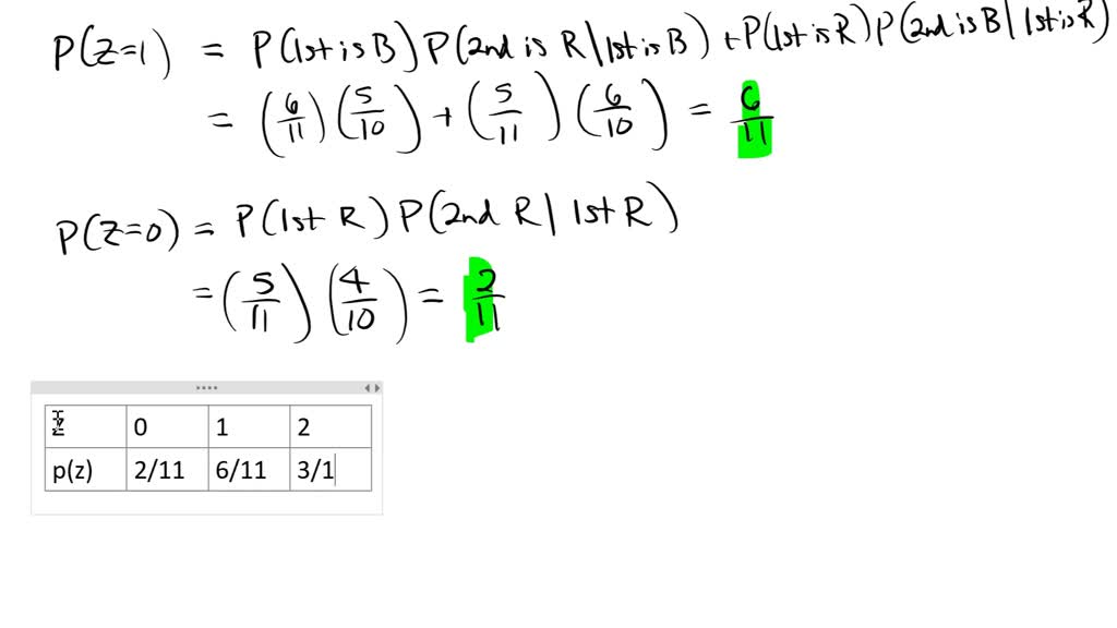 SOLVED: 'Determine the values of the random variables and construct the ...