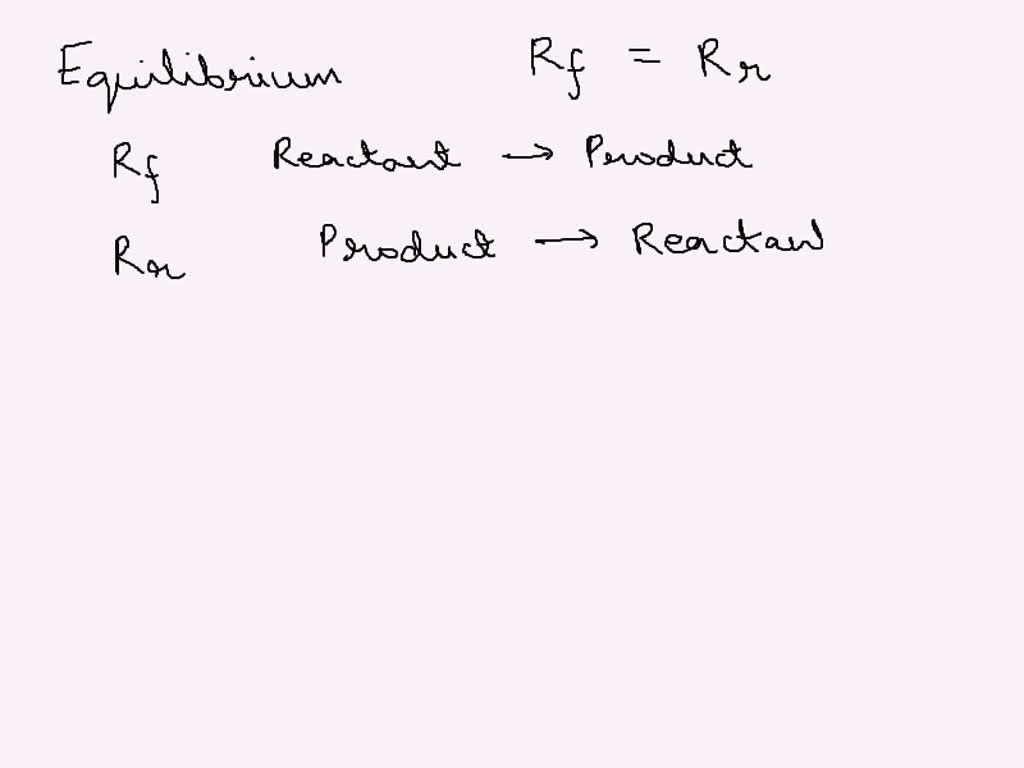 SOLVED: If the following rate constant, Kf, and the reverse rate ...