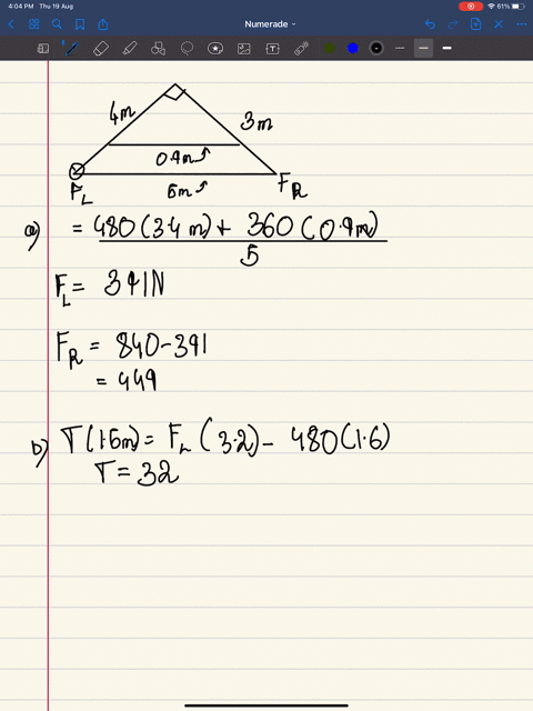 two ladders 400 m and 300 m long are hinged at point a and tied ...