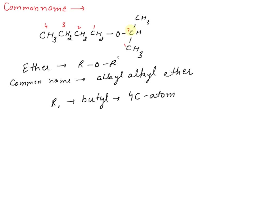 SOLVED: What is the UPAC name of the ether that has the structure shown? CH3 H3CCHzCH2CHzO-CH ...