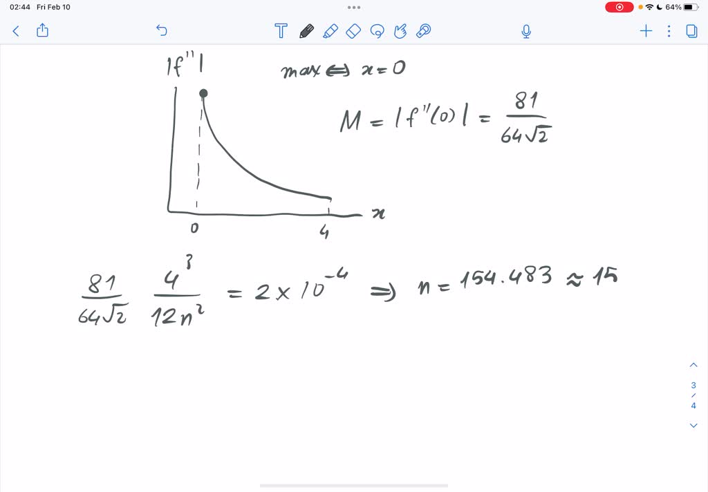 SOLVED: Estimate the minimum number of subintervals to approximate the ...