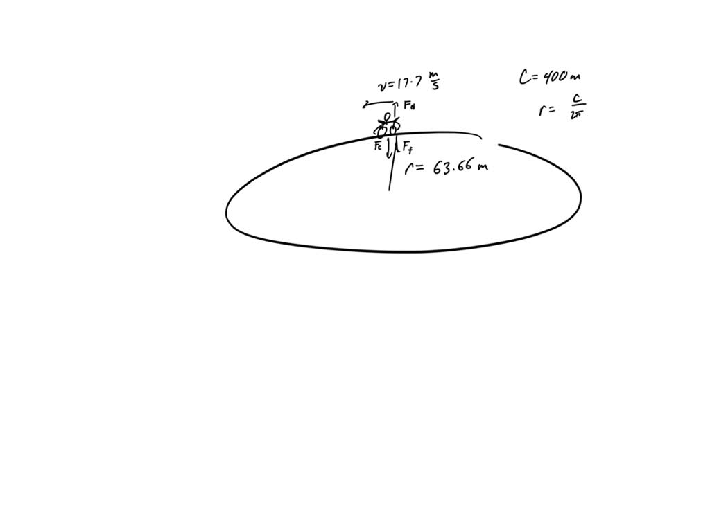SOLVED: A motorcyclist is moving around a curve, of 25m radius, on a ...