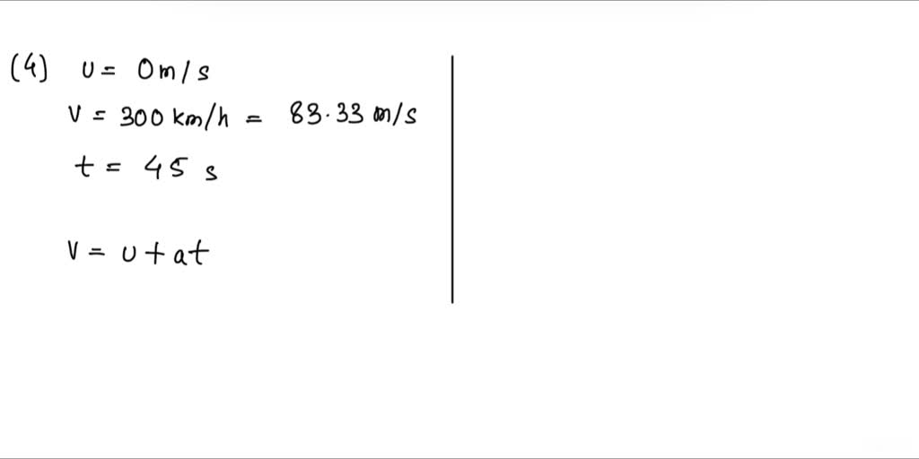 SOLVED: A plane has a take-off speed of 300 km/h. What is the ...