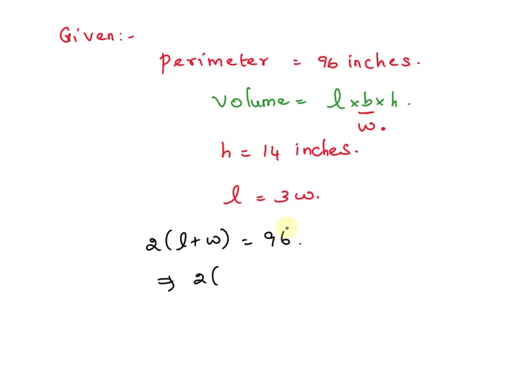 SOLVED: A rectangular prism-shaped fish tank is 14 inches tall. The ...