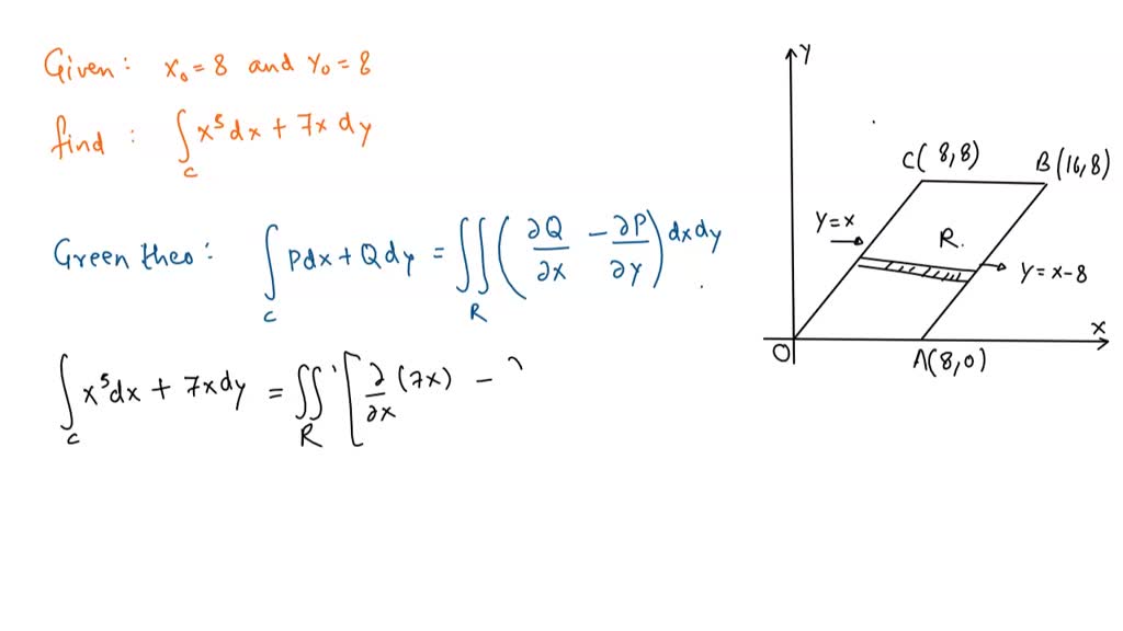 Use Green's Theorem to evaluate the line integral of F = (x^5,7x) around the boundary of the ...