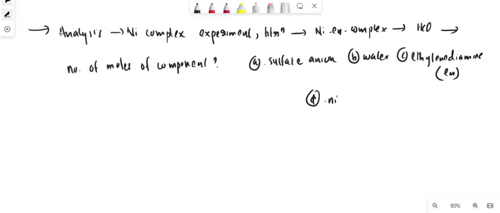 SOLVED: In the Analysis of a Ni Complex experiment, titration of the Ni ...