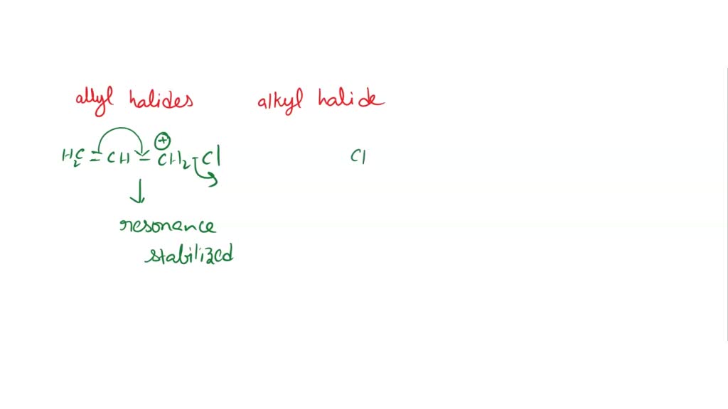 SOLVED: why is allyl halide more reactive than alkyl halide towards ...