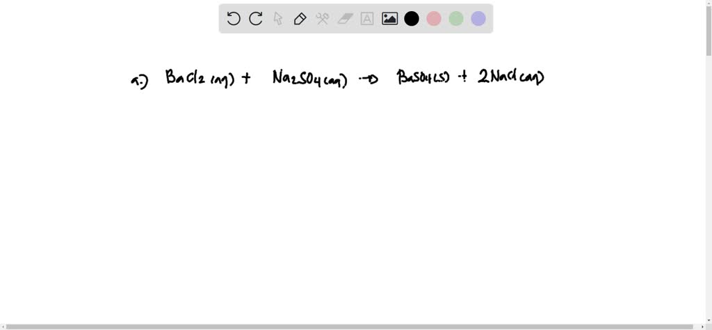 Solved Write A Balanced Chemical Equation With State Symbols For The