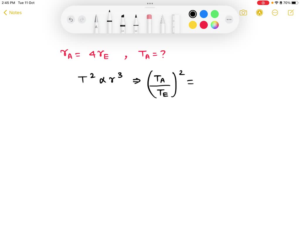 SOLVED: According to Kepler's Third Law, the square of the period is ...