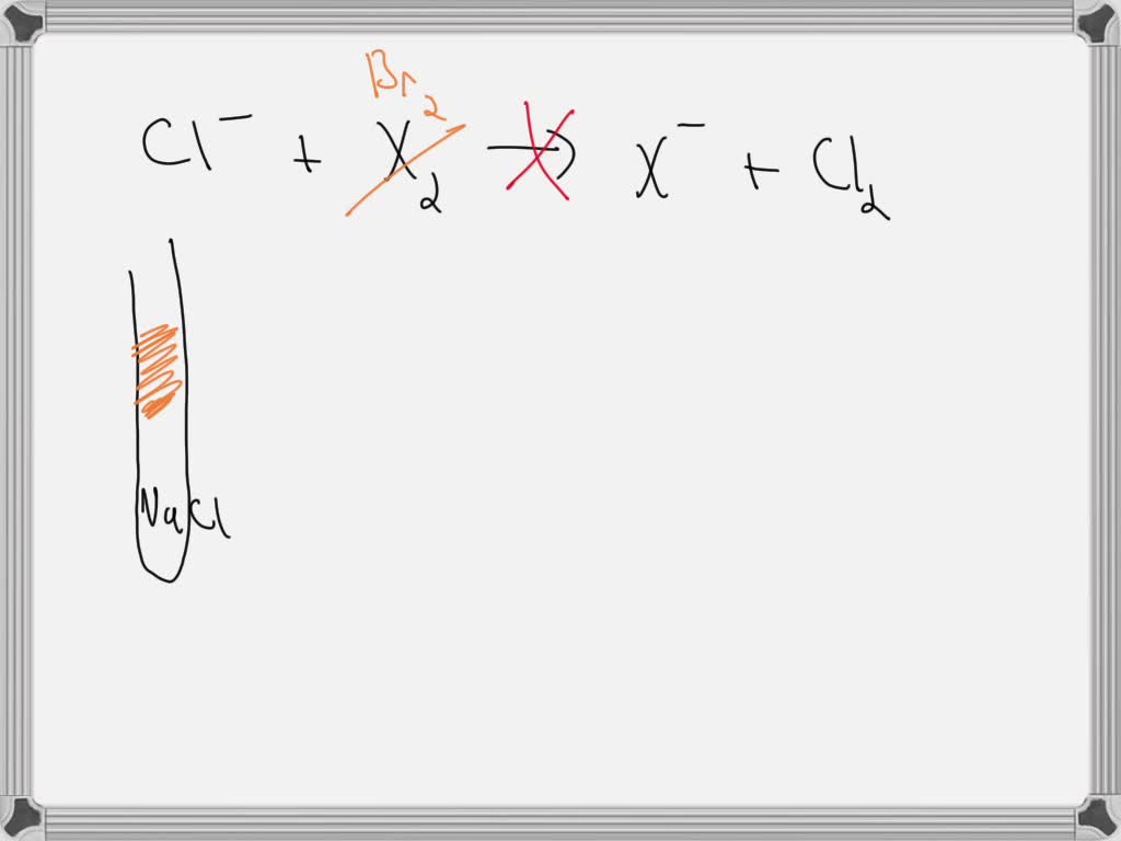 Solved Suppose The Reaction Of Chlorine Water With A Halide Solution 1305