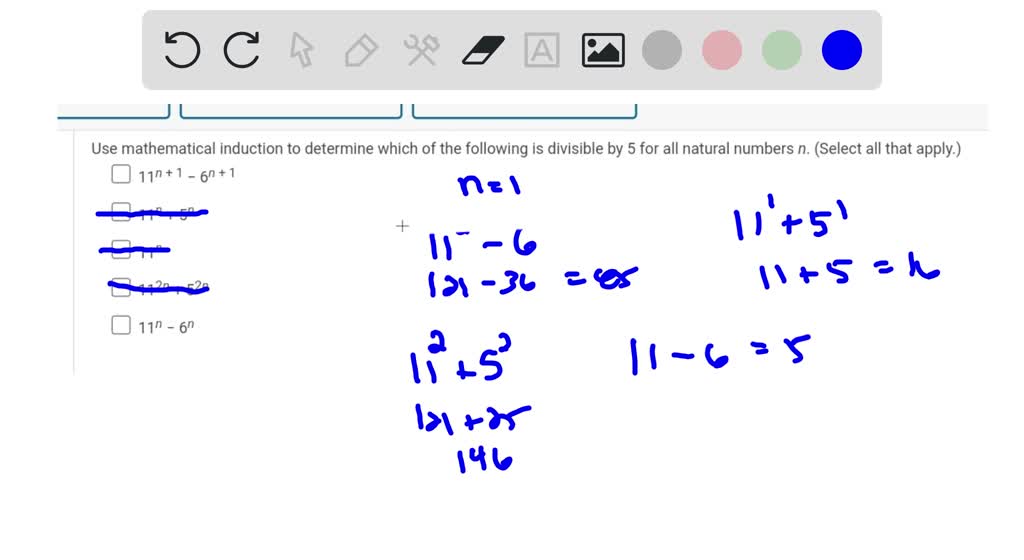 SOLVED: Use mathematical induction to determine which of the following ...