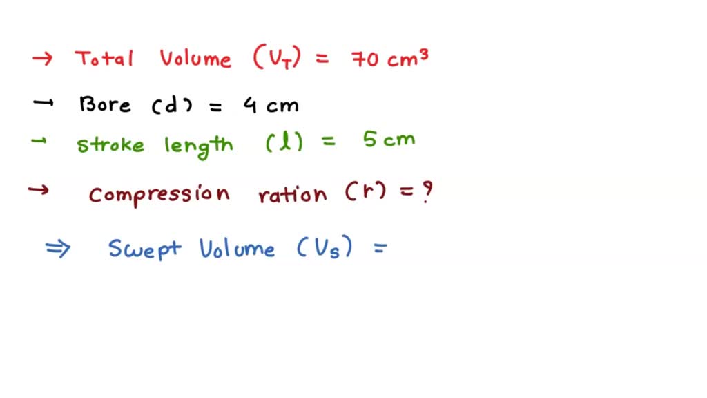 SOLVED: Determine the compression ratio of the engine with the ...