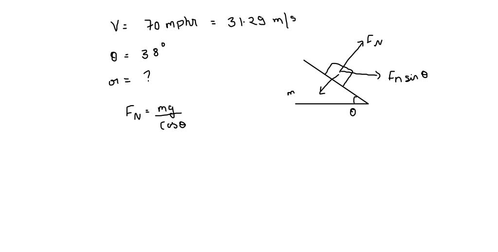 SOLVED: Highways are banked at an angle θ for a design speed at which ...