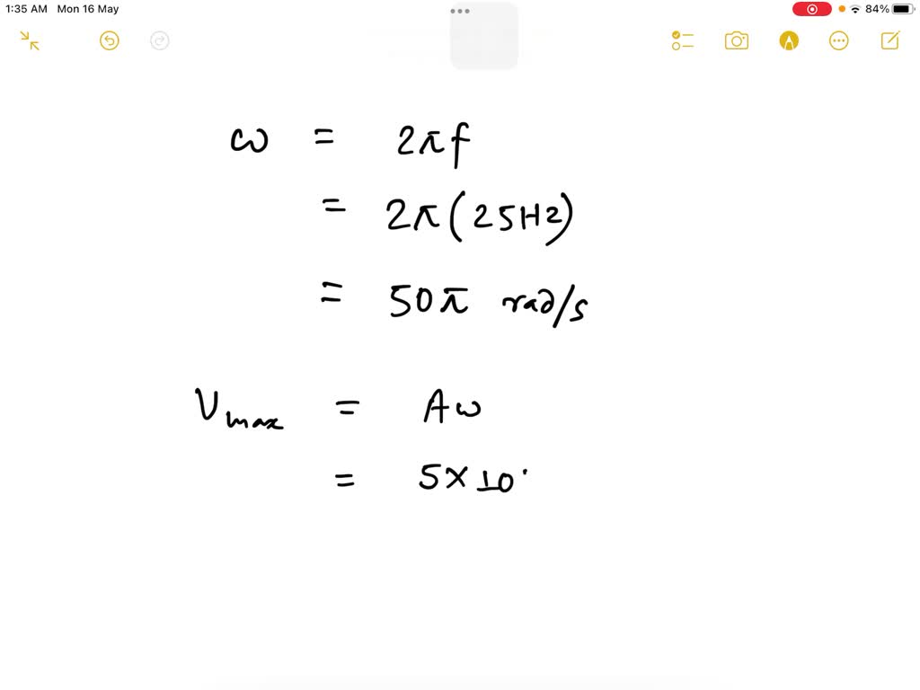 SOLVED: Determine the maximum velocity and maximum acceleration of a particle which moves in ...