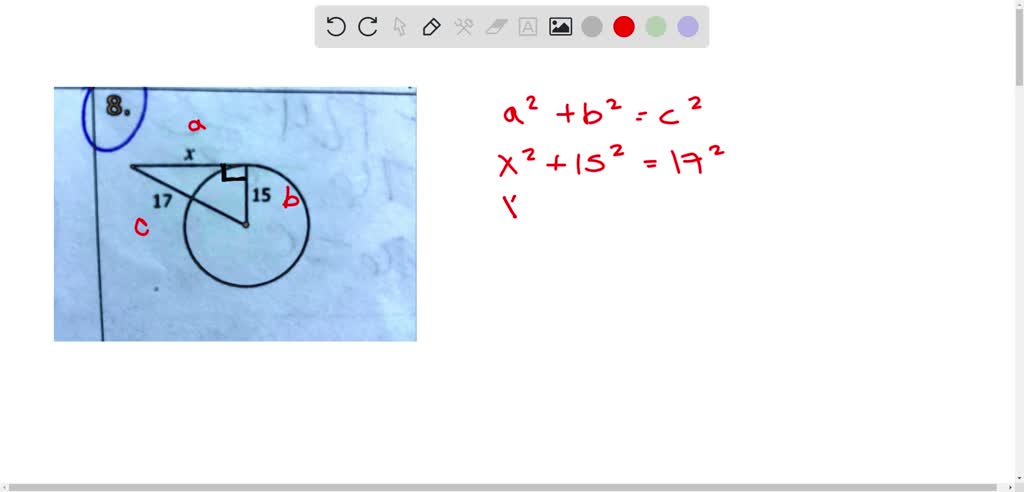 SOLVED: 'find the value of x .. assume that segments that appear to be tangent are tangent . 8 ...