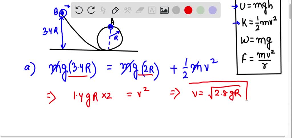 SOLVED: Bead slides without friction around a loop-the-loop (see figure ...