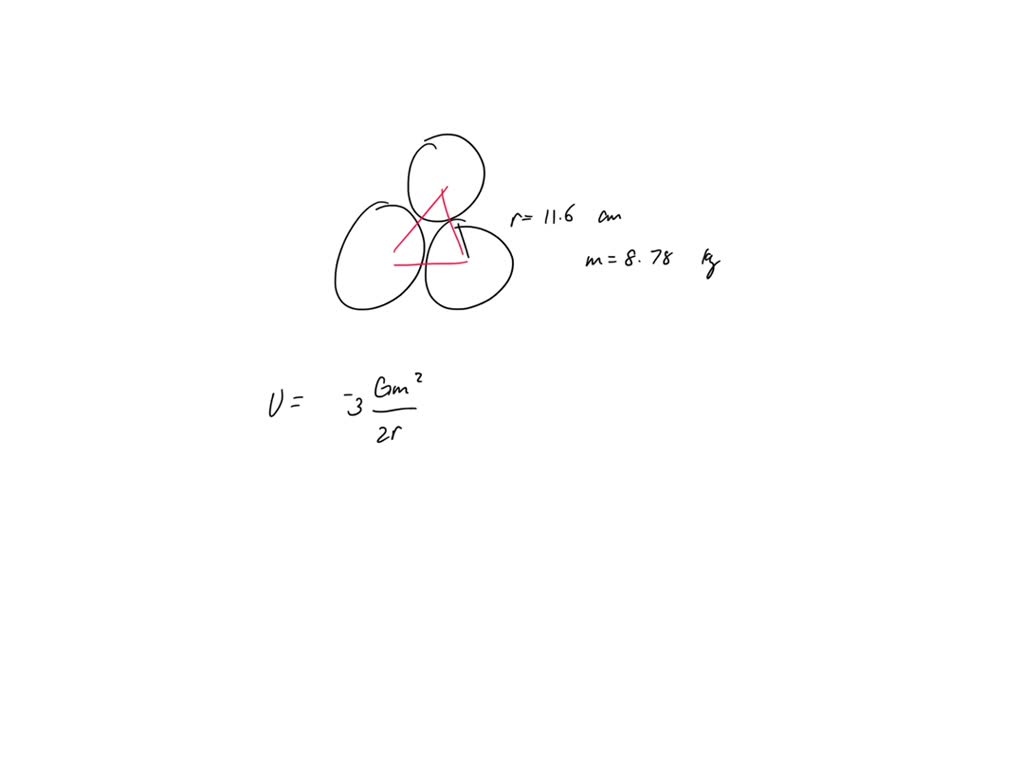 SOLVED: Three bowling balls form an equilateral triangle, as shown in ...