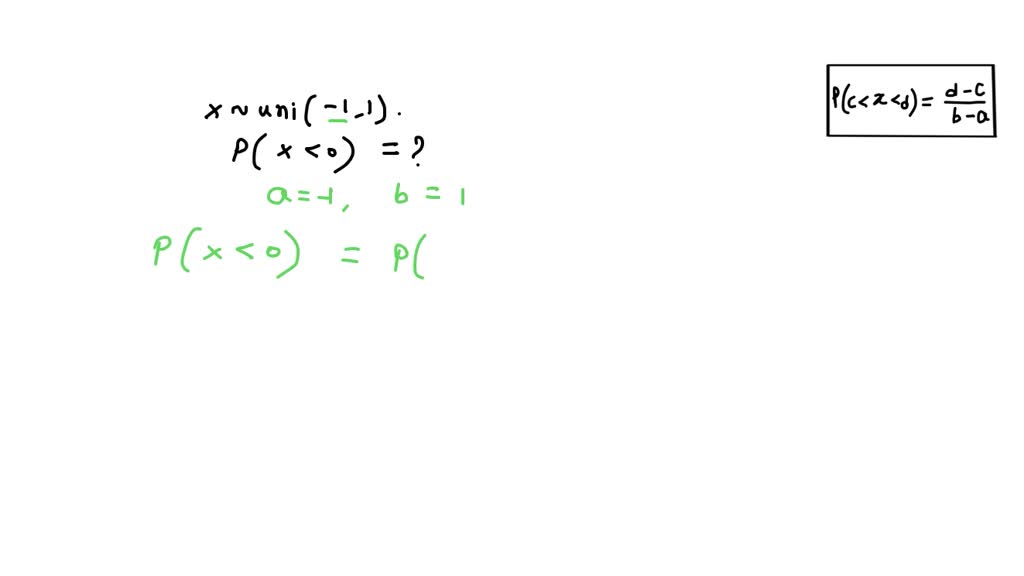 SOLVED: Let U be a uniform random variable on the interval (0, 1). Find the probability mass ...