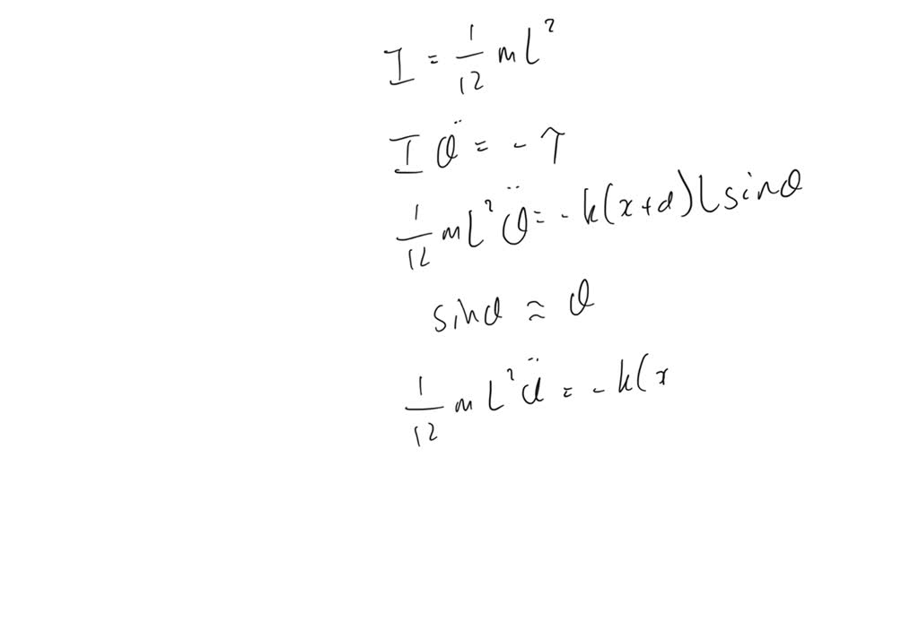 SOLVED: The ends of the uniform bar of mass m slide freely in the ...