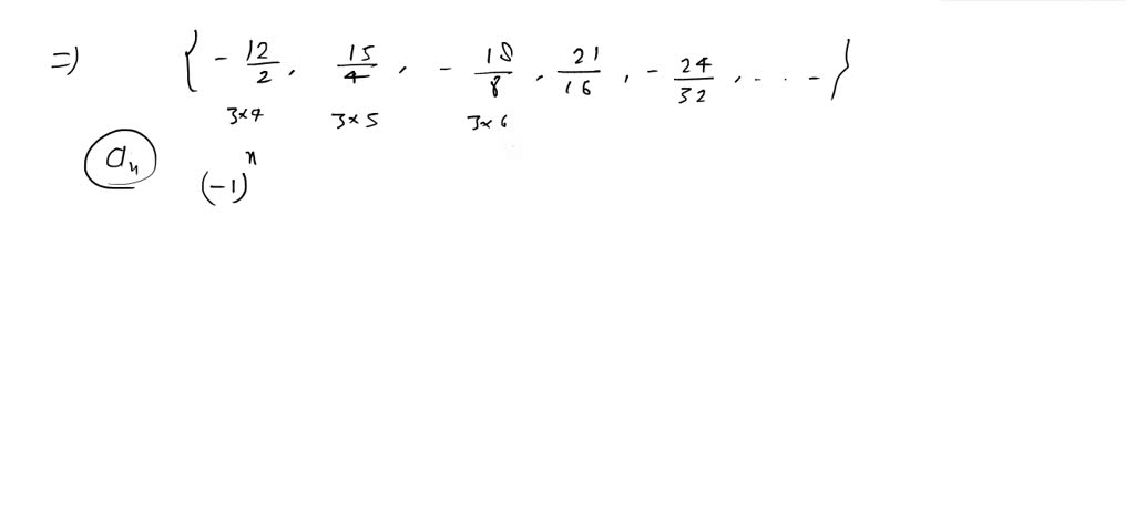 SOLVED: Find a formula for the general term G of the sequence assuming ...