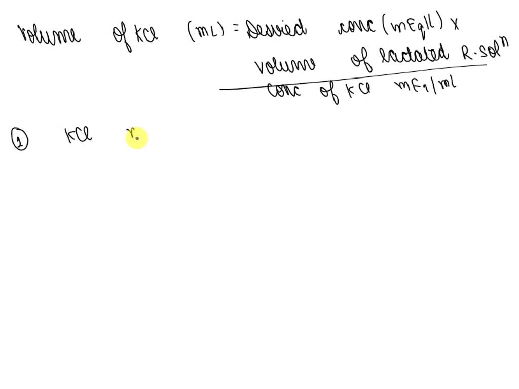 A 44-lb patient is presented as moderately hypokalemic after a 2-day ...