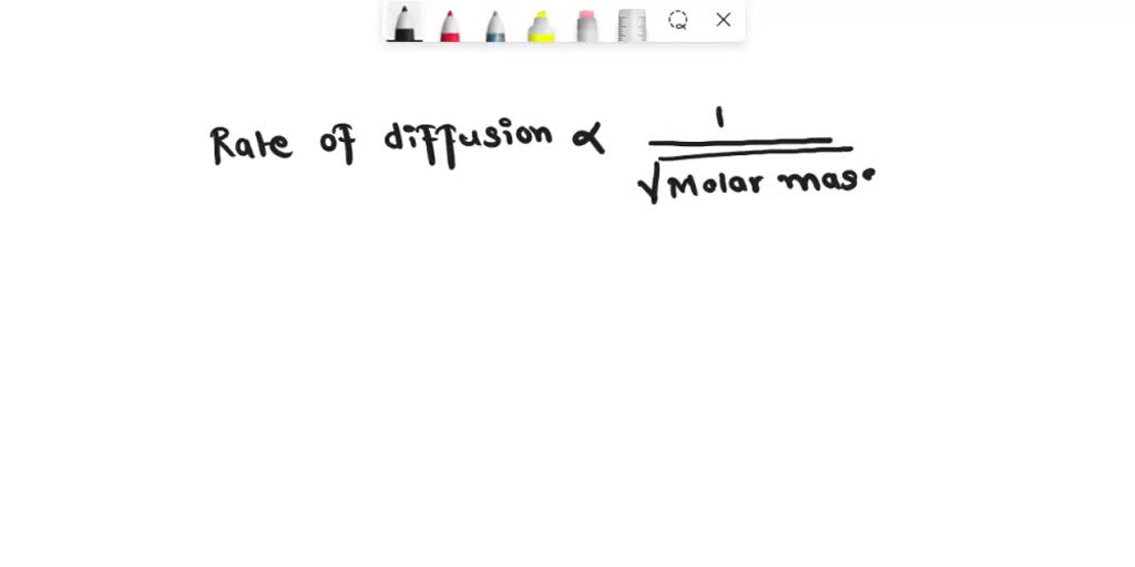 SOLVED: Arrange the following gases in increasing order of rate of diffusion: H2, N2, SO2, Cl2.