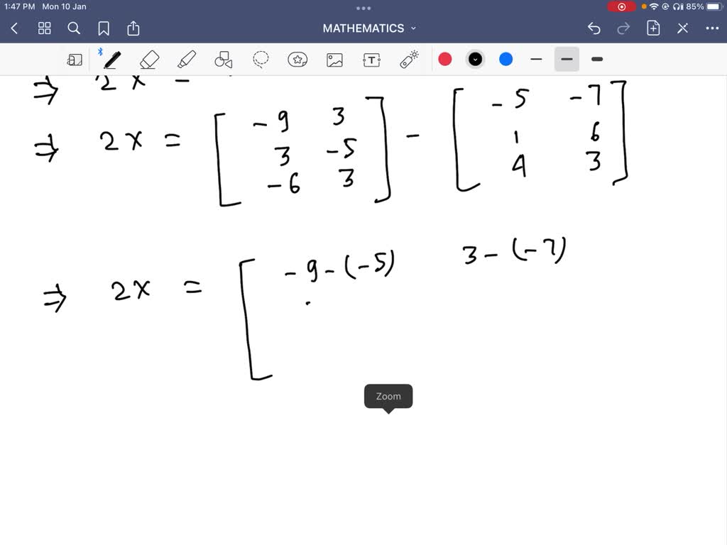 SOLVED: Solve the matrix equation AX=B for X 14 14 B= -42 16 A= X=