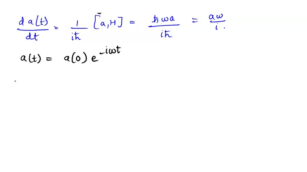 SOLVED: Hamiltonian operator for simple harmonic oscillator is A = pÂ² ...