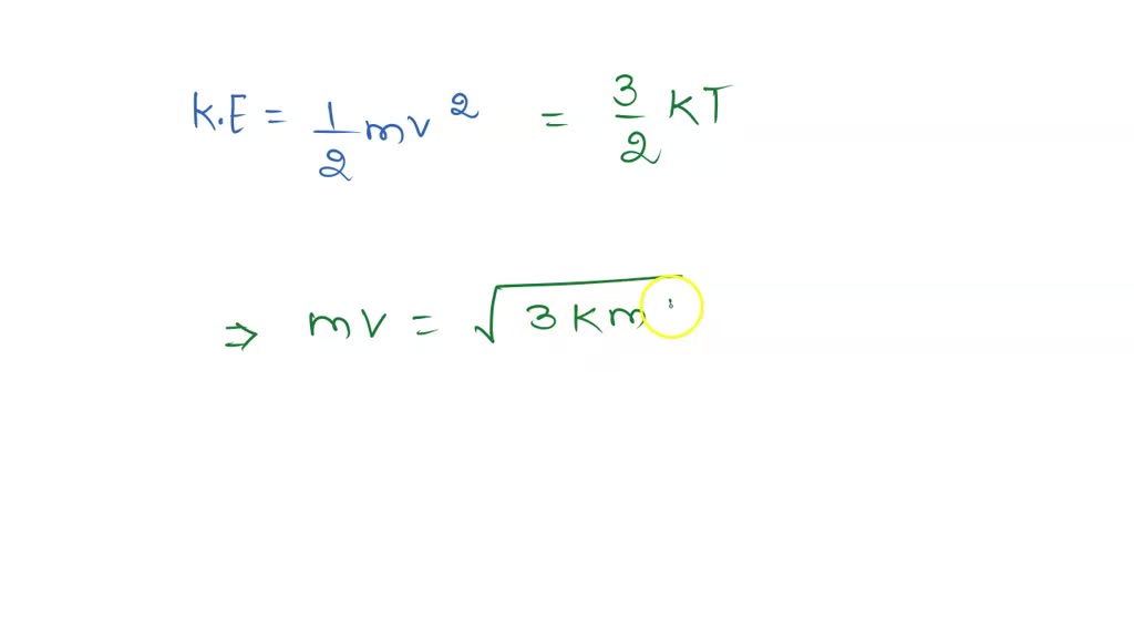 SOLVED: "The wavelength of de-Broglie wave associated with a thermal ...