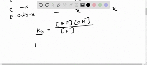 Determine the pH of a 0.25 M aqueous solution of KF. For...