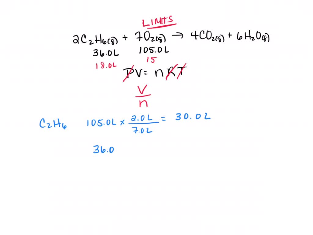 SOLVED: Consider the balanced equation for the reaction of ethane gas and oxygen gas. 2C2H6(g ...