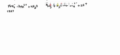 C) Balance the following reaction in acidic medium. (a)...