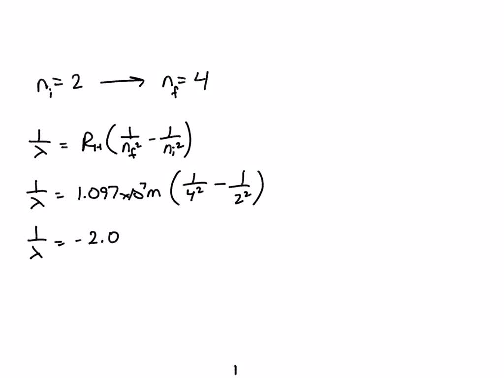 Solved Calculate The Wavelength Of Light Emitted In Nm From A