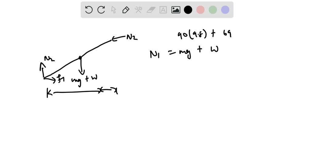 SOLVED: A uniform ladder stands on a rough floor and rests against a frictionless wall as shown ...