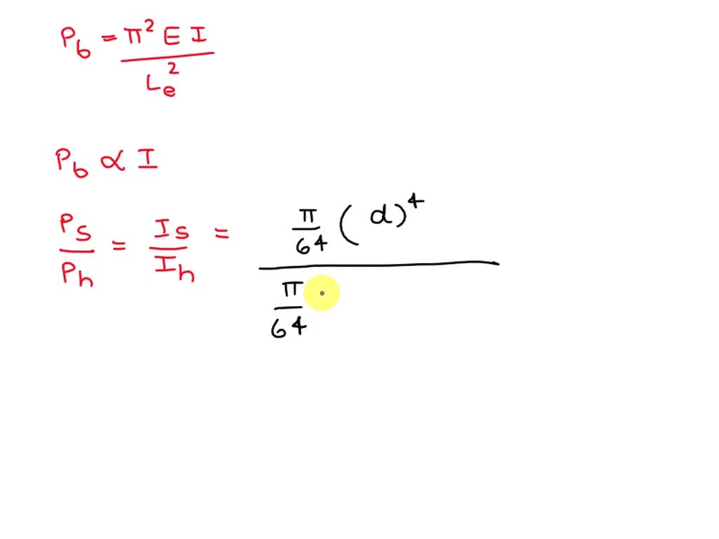 SOLVED: I. Compare the ratio of the strength of a solid steel column to ...